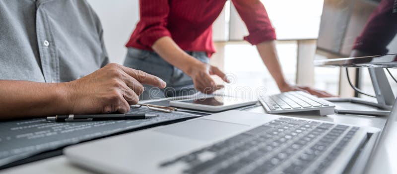 Professional Programmer Working At Developing Programming And Website ...