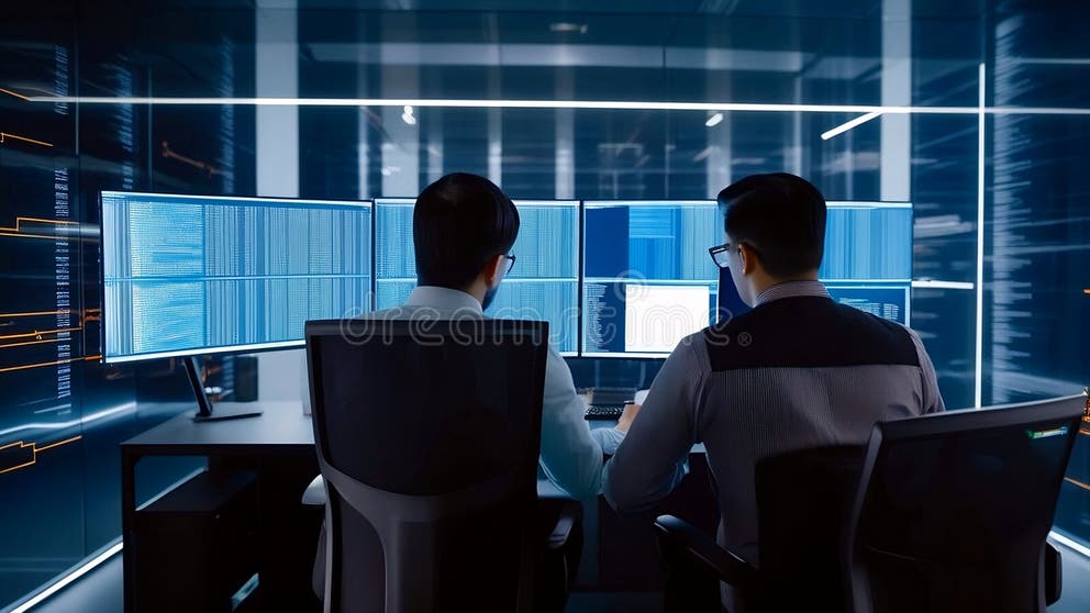 Two Professional it Programmers Engrossed in a Discussion Stock ...