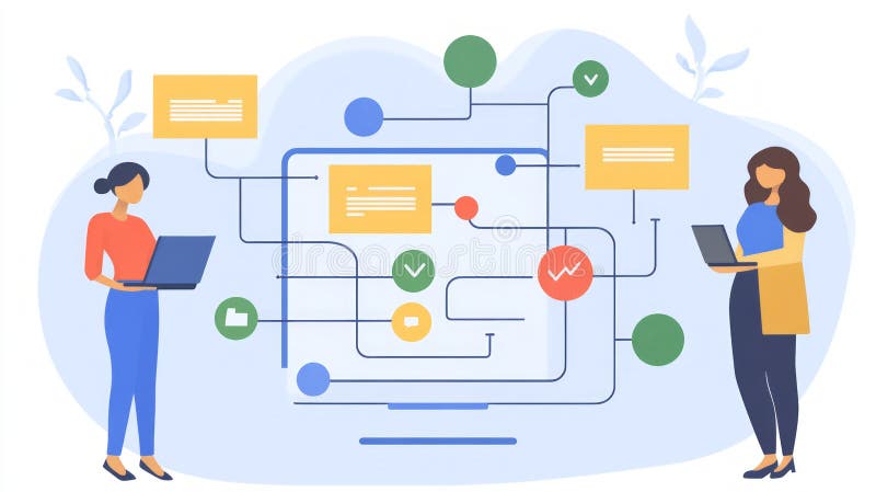 Two Professionals Engage in a Collaborative Session Using Laptops while ...