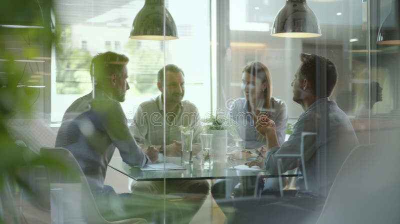 Two Professionals are Engaged in a Focused Conversation at a Table in a ...