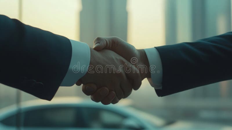 Business Partners Shaking Hands in a Modern Office Environment during ...