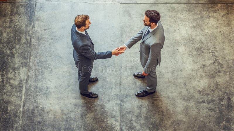 Two Professionals Reach Agreement with a Handshake To Create a ...