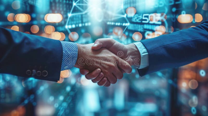 Two Professionals Shaking Hands, Transaction Related To Computers ...