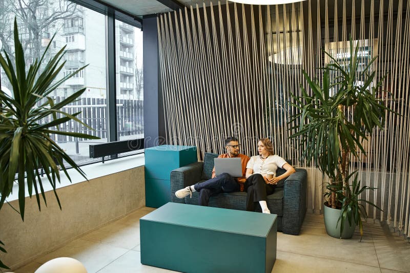 Two Professionals from a Startup Team Stock Photo - Image of coworking ...