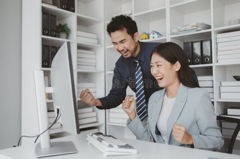 Two Programmers Looking At Computer Screen Programmer Design Custom