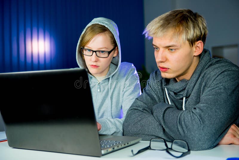 Two programmers working stock photo. Image of programming - 89678946