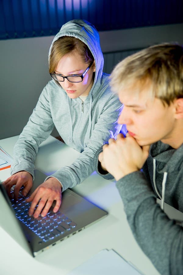 Two programmers working stock image. Image of teamwork - 89678969