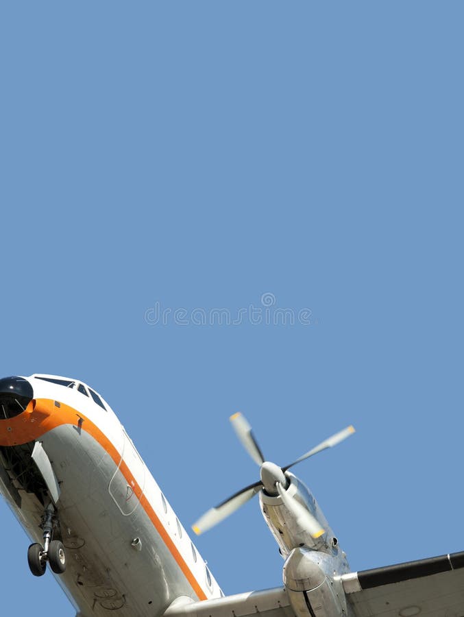 Two Propeller Jet Engine Aircraft Stock Image - Image of rise, power ...