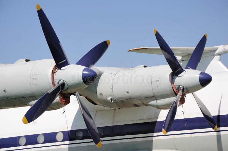 Two propellers stock image. Image of plane, transportation - 29528965