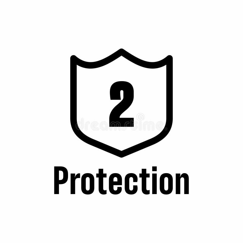 Two Protection Vector Information Sign Stock Vector - Illustration of ...