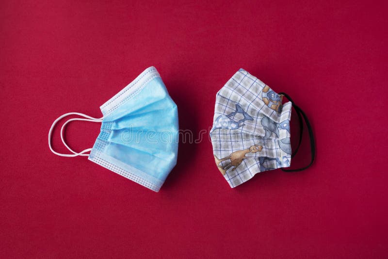 Two Protective Masks in Front of Each Other - Covid 19 Concept Stock ...
