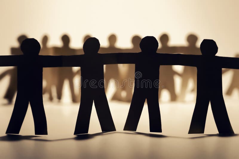Two protest groups stock image. Image of divide, conflict - 199940485