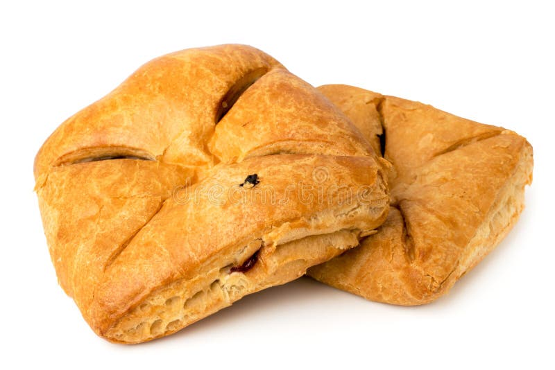 Two Puffs with Jam on a White Stock Image - Image of crust, biscuit ...