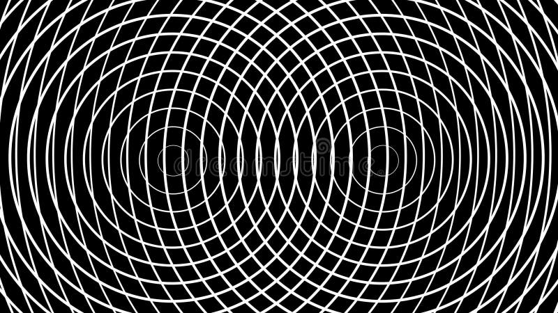 Two Pulsating Circles Form Concentric White Rings Moving on a Black ... Two Pulsating Circles Form Concentric White Rings Moving on a Black ...
