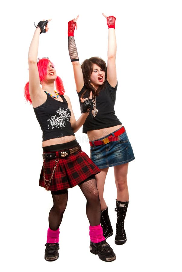 Two punk girls stock image. Image of hair, nightclub - 10771013