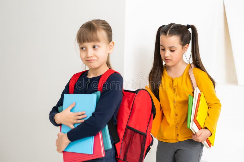Two Pupils of Elementary School, Back To School. Stock Photo - Image of ...