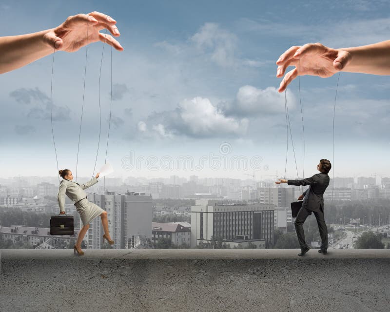 Two puppet businessman stock photo. Image of emotion - 39396610