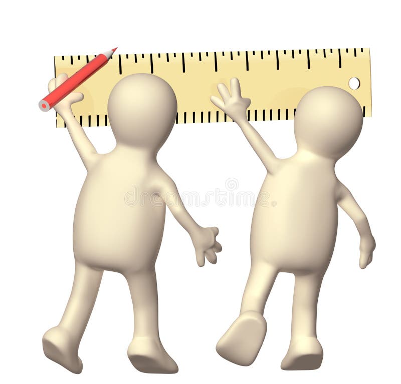 Puppets with ruler stock illustration. Illustration of cartoon - 14526395
