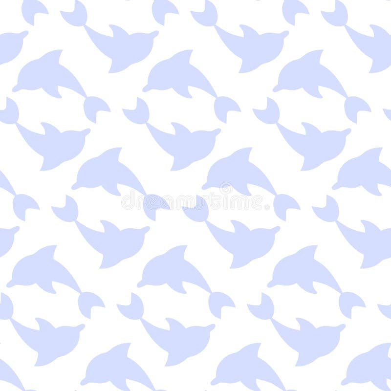 Two Purple Dolphins Circling in a Circle. Seamless Pattern. Ornament of ...