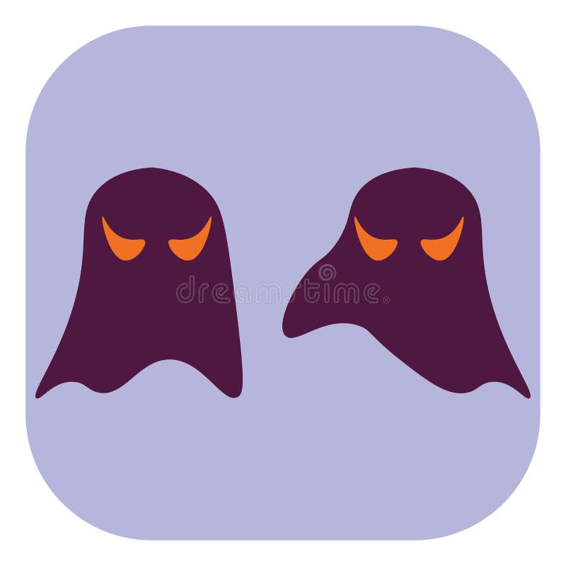 Purple Ghosts Silhouettes Seamless Doodle Pattern. Halloween Style ...