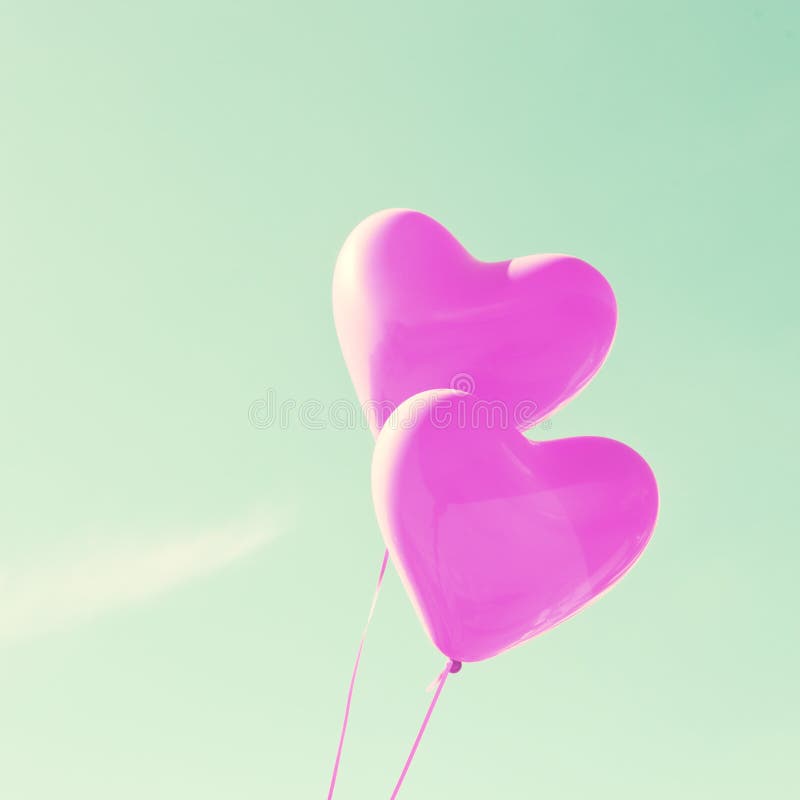 Two Purple Heart Shaped Balloons Stock Photos - Free & Royalty-Free ...