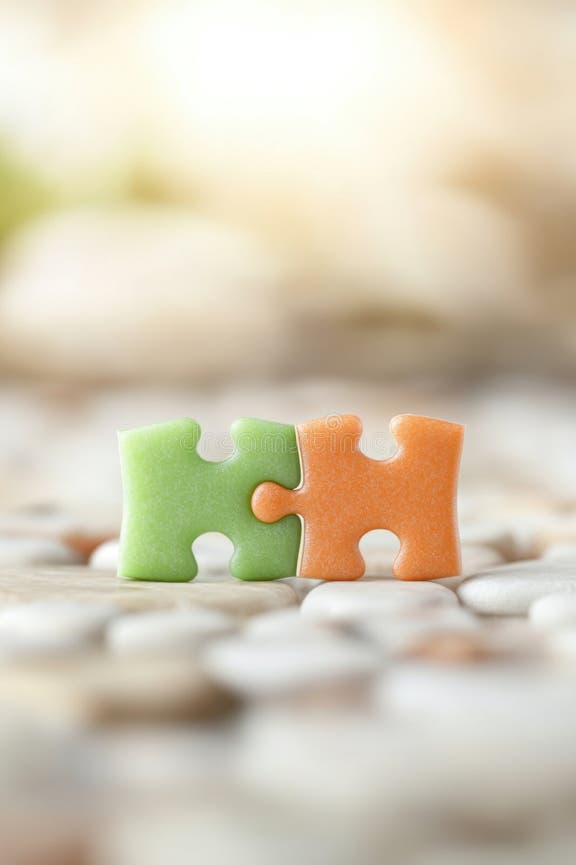 Puzzle Pieces Fitting Together To Symbolize Finding Common Ground in ...