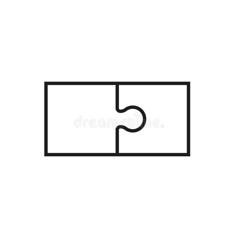 Two Puzzle Pieces Joined Together. Vector Illustration. Stock Vector ... Two Puzzle Pieces Joined Together. Vector Illustration. Stock Vector ...