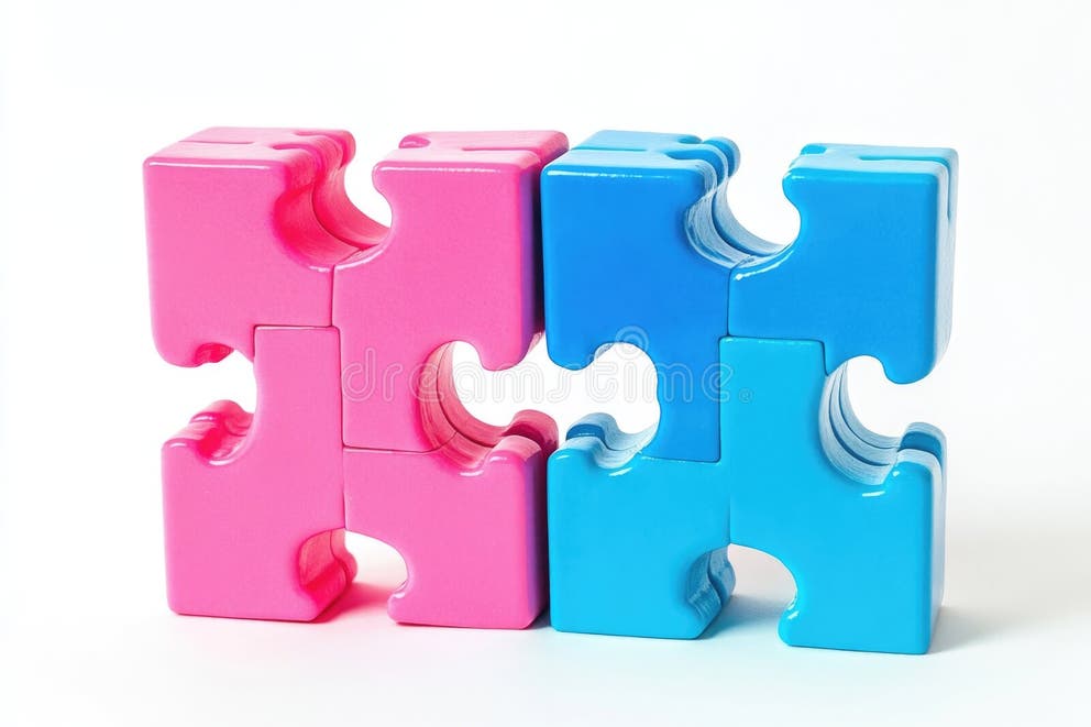 Two Puzzle Pieces Stacked on Top of Each Other, Ready for Completion ...