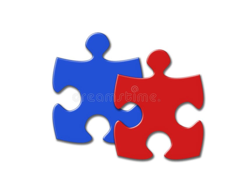 Two puzzles stock illustration. Illustration of abstract - 4873416