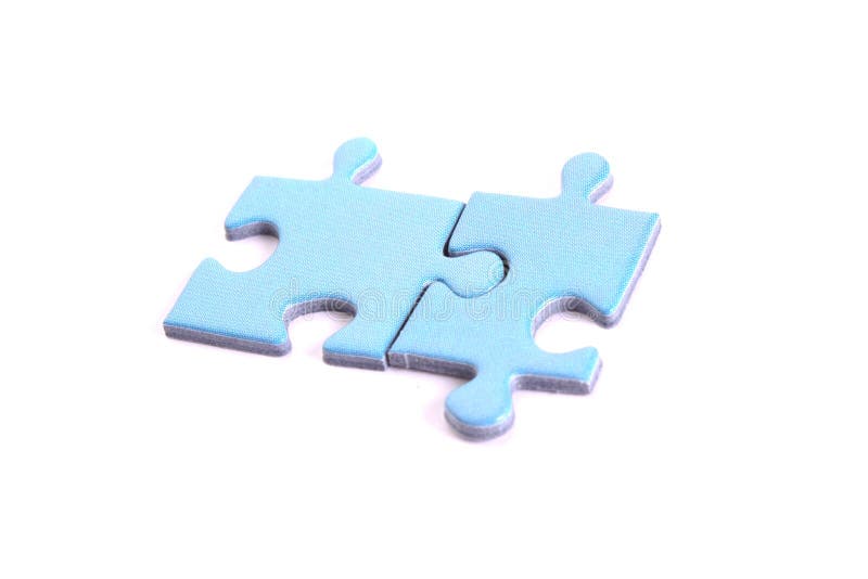 Two puzzles connection stock image. Image of connection - 7101049