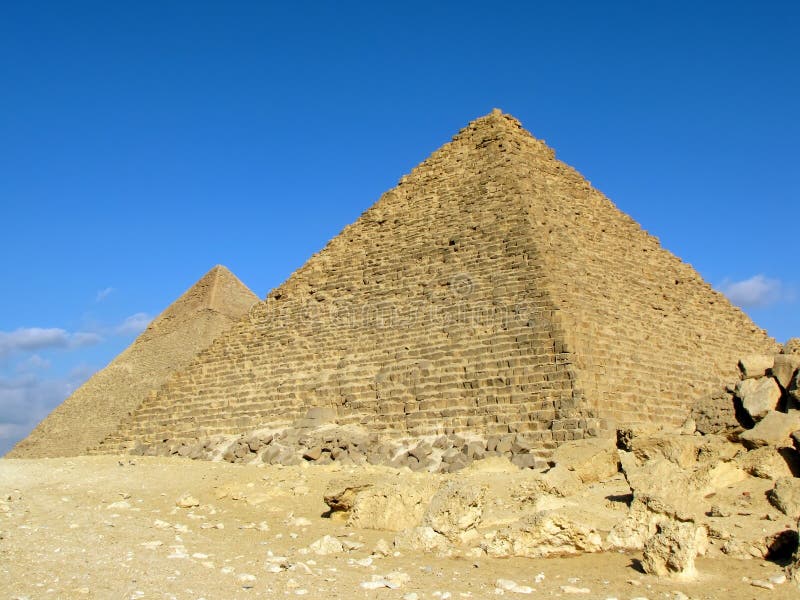 Two Pyramids of Giza, Egypt Stock Photo - Image of build, dynamic: 12373022