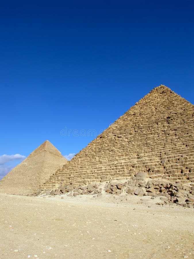 Two Pyramids of Giza, Egypt Stock Image - Image of high, heaven: 12608357