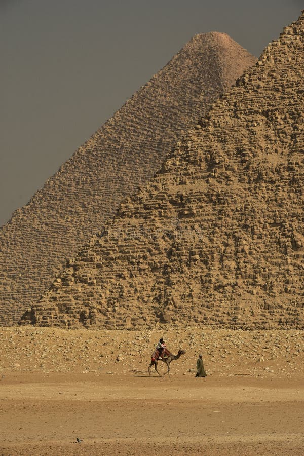 Two Pyramids at Giza, Egypt Stock Photo - Image of ancient, popular ...