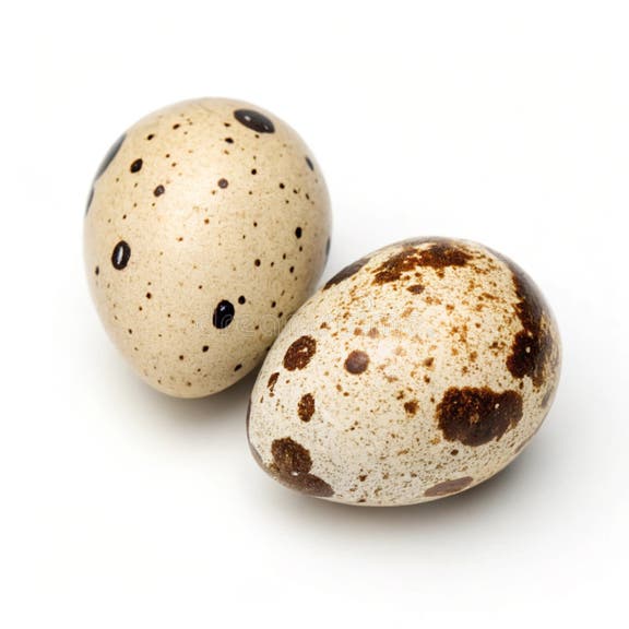 Two Quail Eggs Isolated on White Background Stock Illustration ...