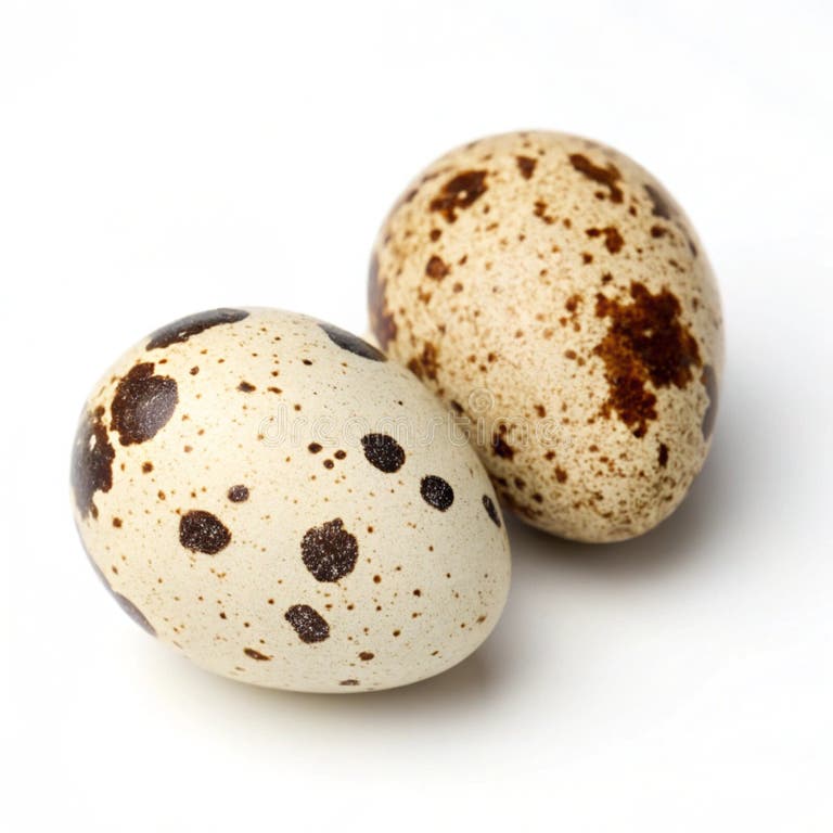 Two Quail Eggs Isolated on White Background Stock Illustration ...