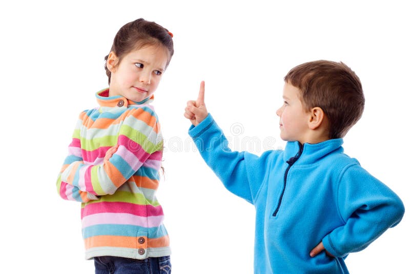 Two quarreling children stock image. Image of brother - 24050845