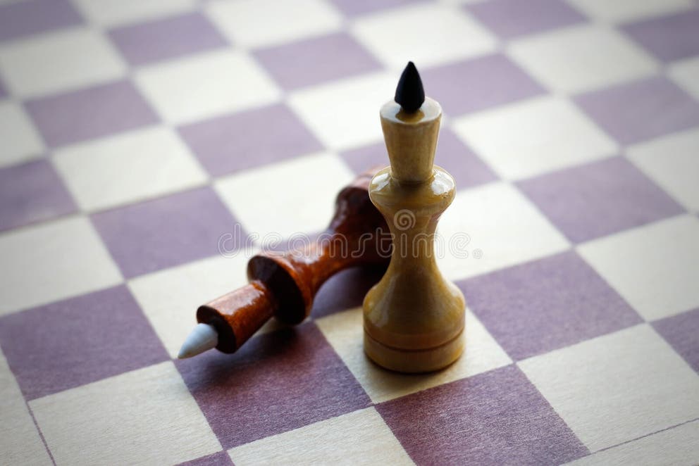Two Queens on a Chess Board. Chess. Black and White Stock Image - Image ...