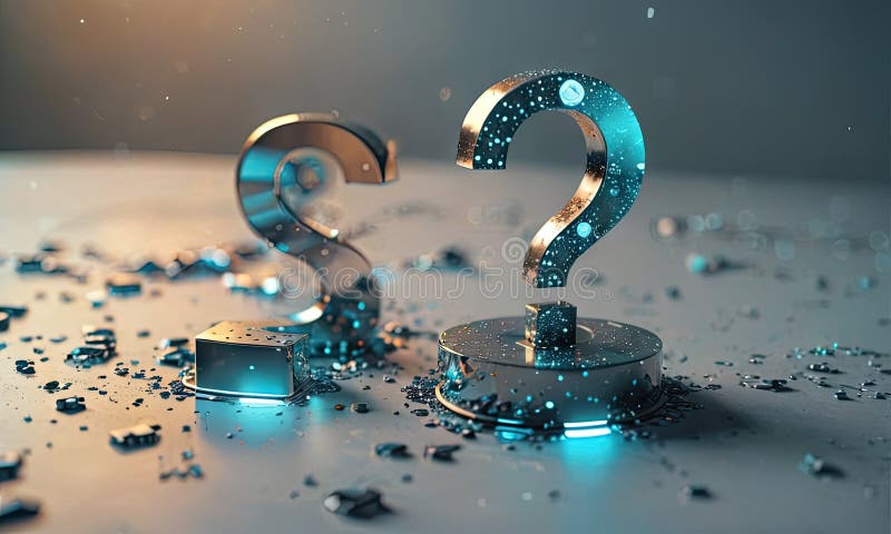 Two Question Marks are Shown in the Image, One on the Left and One on ...