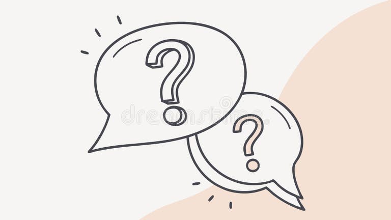 Two Question Marks in Thought Bubbles, Symbolizing Confusion or Inquiry ...