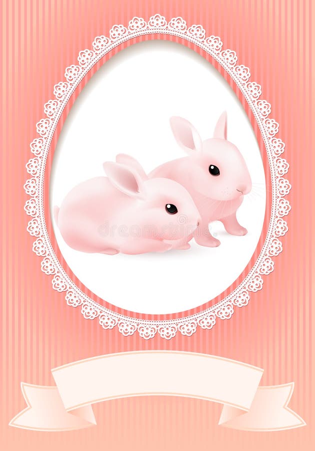 Rabbits and Easter Eggs stock vector. Illustration of green - 23138362