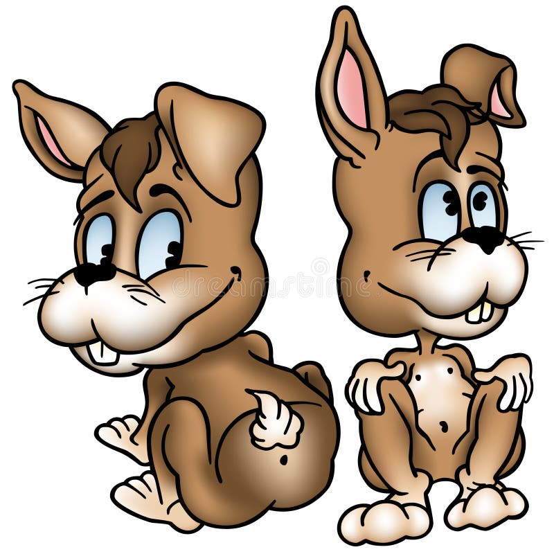 Rabbit and puppy dog stock illustration. Illustration of cartoon - 1971463