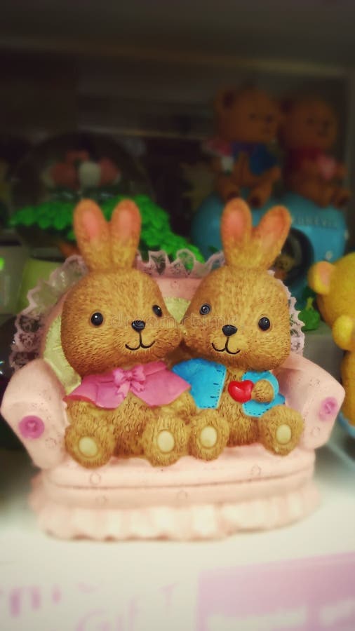 Two rabbits in love stock image. Image of rabbit, cute - 43360569