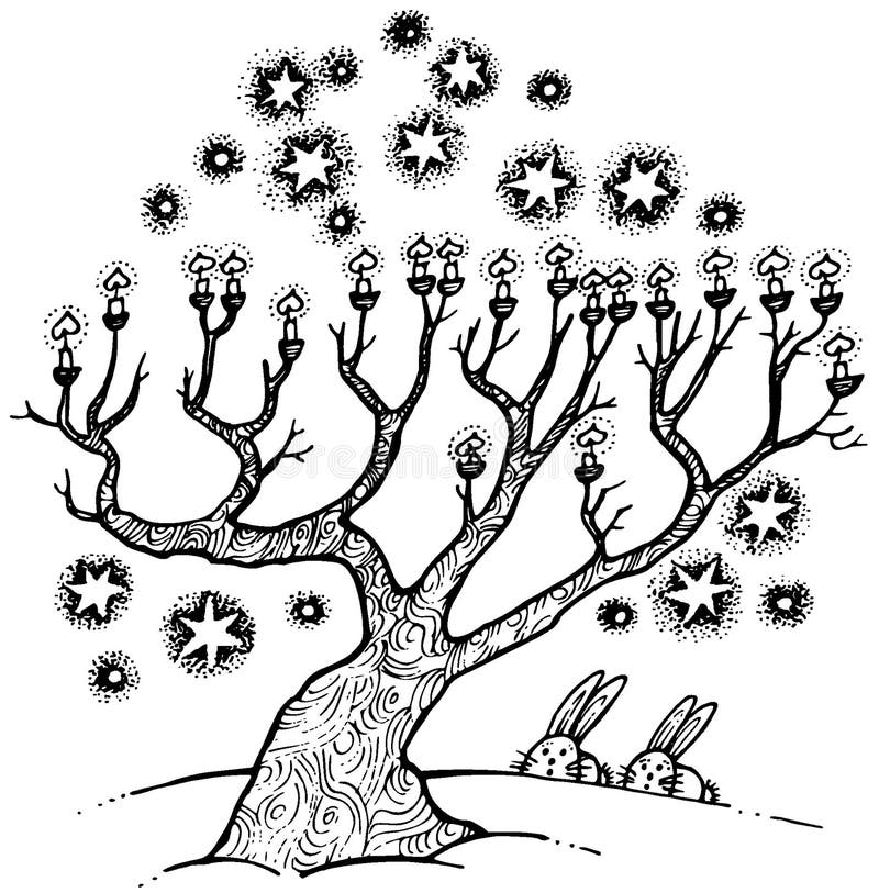 Rabbit Under Tree Stock Illustrations – 983 Rabbit Under Tree Stock ...