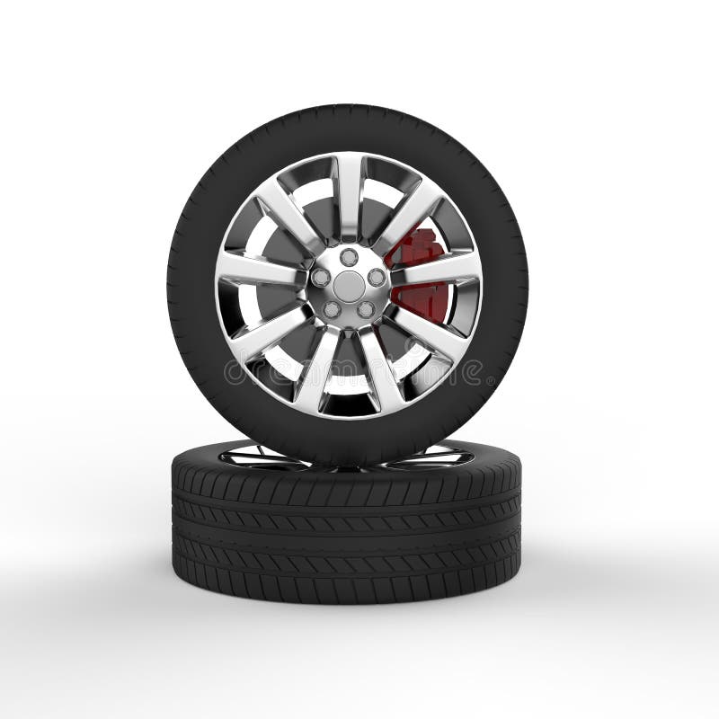 Two Race Tires - Front View Stock Illustration - Illustration of ...