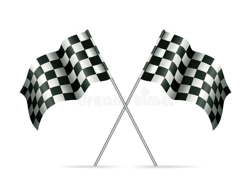 Two racing flags stock vector. Illustration of finish - 20102174