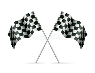 Two racing flags stock vector. Illustration of finish - 20102174