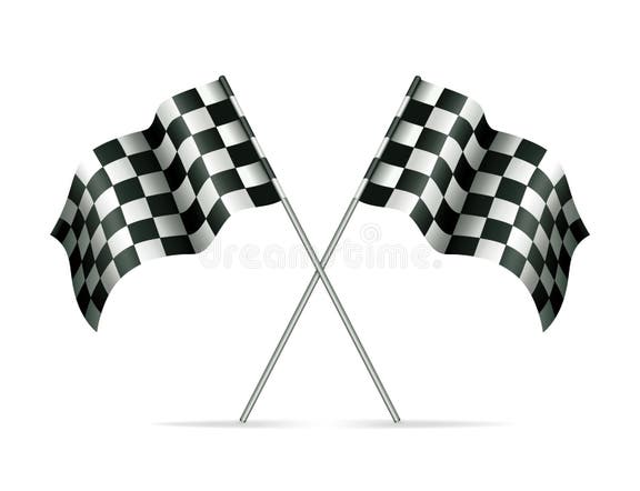 Two racing flags stock vector. Illustration of finish - 20102174