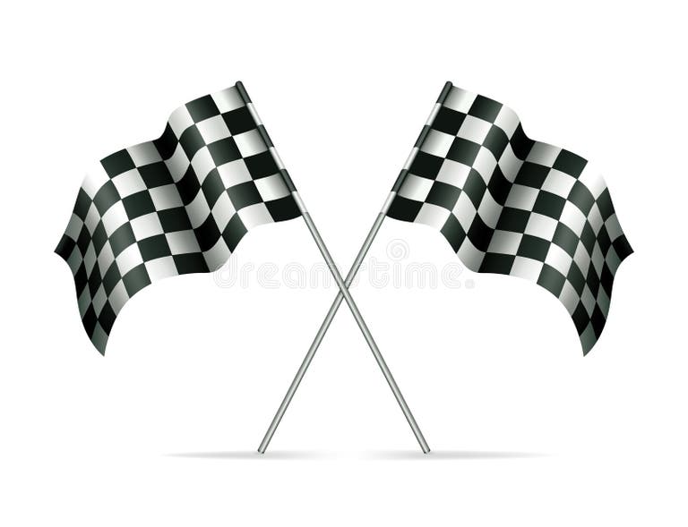 Two racing flags stock vector. Illustration of finish - 20102174