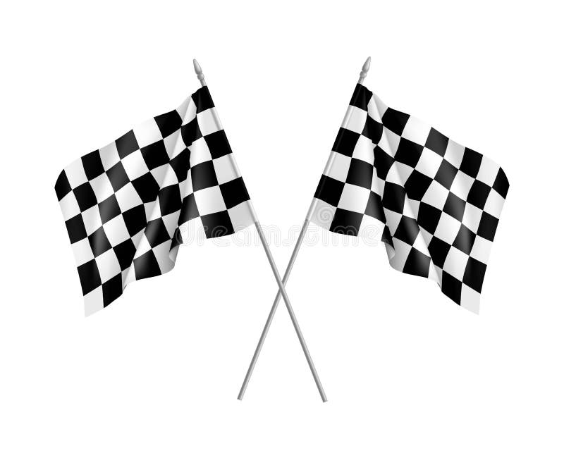 Vector Crossed Racing Flags Stock Vector - Illustration of check ...