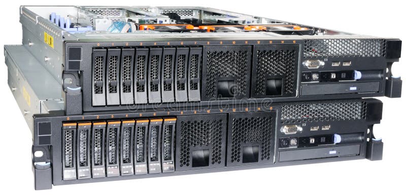 Rack Mount Server Front View Stock Image - Image of black, disk: 21504353
